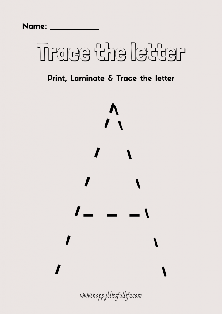 26 Printable Trace the letter (uppercase) workbook - Wife to Mom